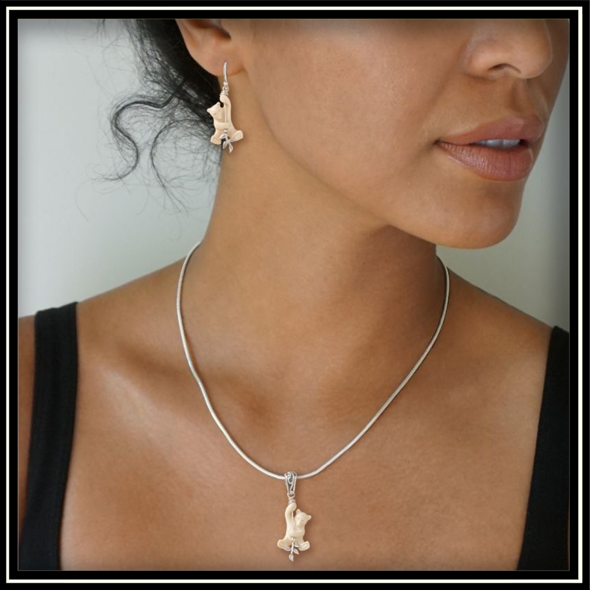 Out on a Limb Fossilized Mammoth Ivory Bear Earrings – Alaska Best Shopping