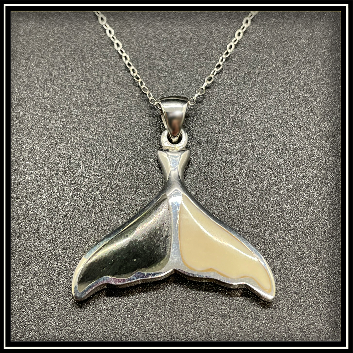 Large Jade & Mammoth Ivory Whale Tail Necklace – Alaska Best Shopping