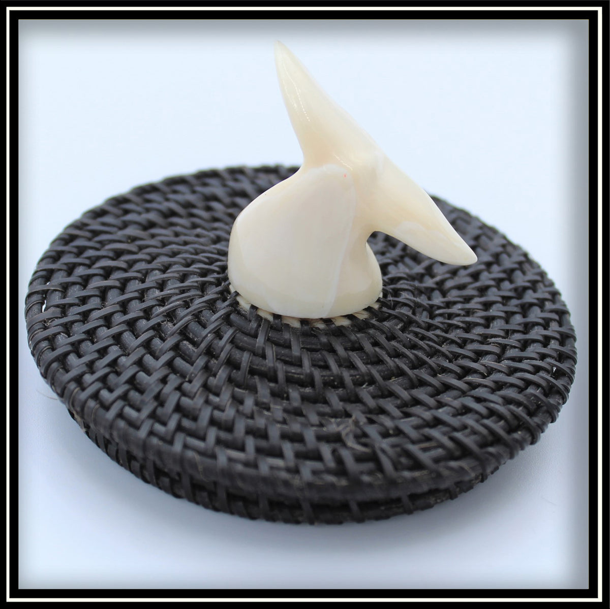 Baleen Basket with Walrus Ivory Whale Tail – Alaska Best Shopping