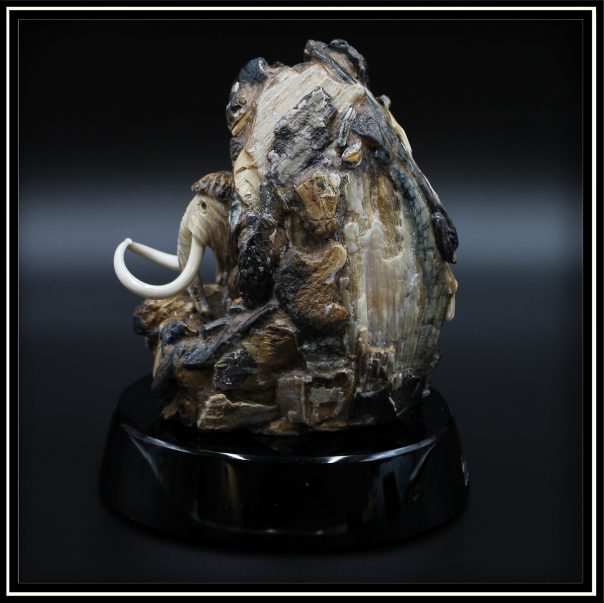 Mammoth Tooth on Obsidian Base – Alaska Best Shopping