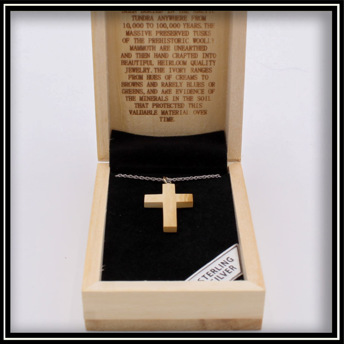Mammoth Ivory Cross Necklace - 25mm – Alaska Best Shopping